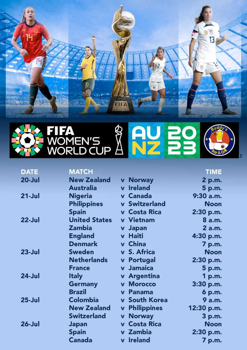 FIFA Women's World Cup 2023 | Buddy's Bar & Grill